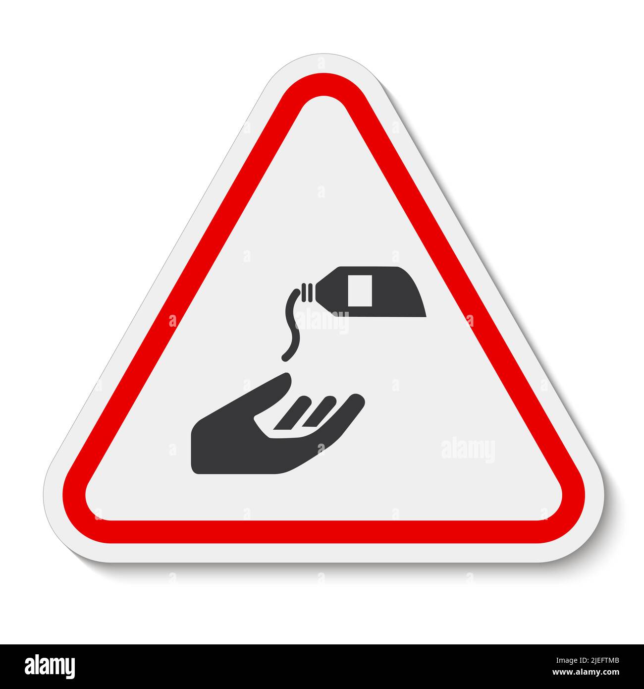 PSA-Symbol. Verwenden Sie das Symbol „Barrier Cream“ auf weißem ...