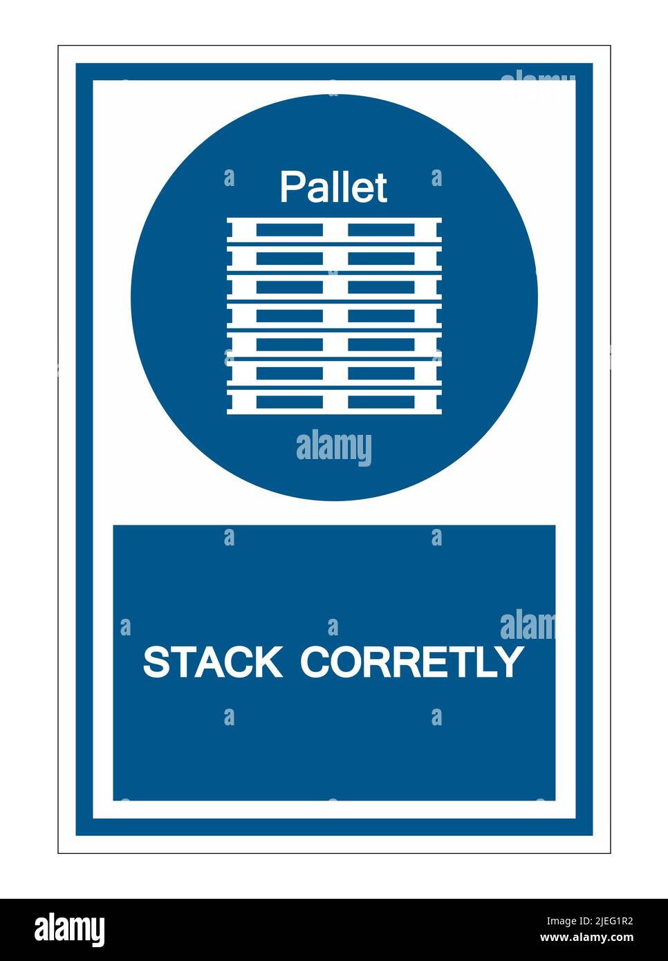 PSA-Symbol.Symbol richtig stapeln, Symbol isolieren auf weißem ...