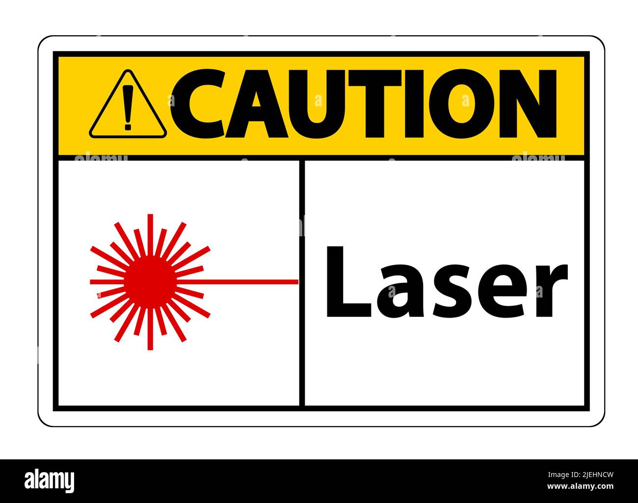 Vorsicht Laser Symbol Zeichen Symbol Zeichen Isolieren auf ...