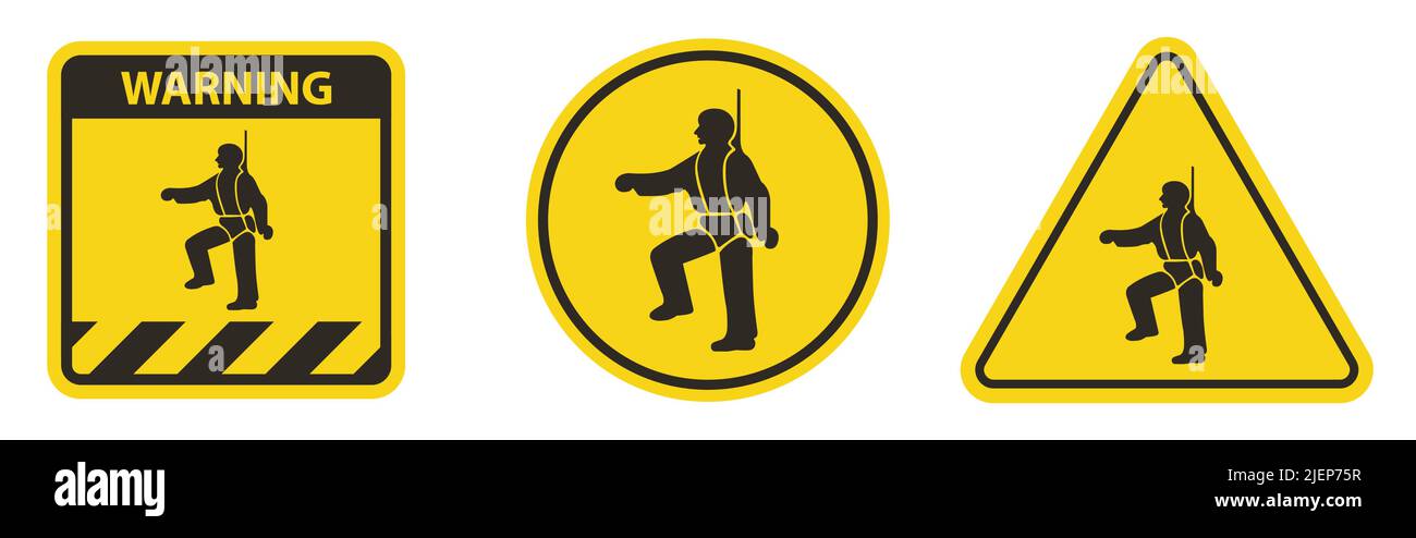 PSA-Symbol.Sicherheitskabelbaum muss getragen werden Symbole Zeichen ...