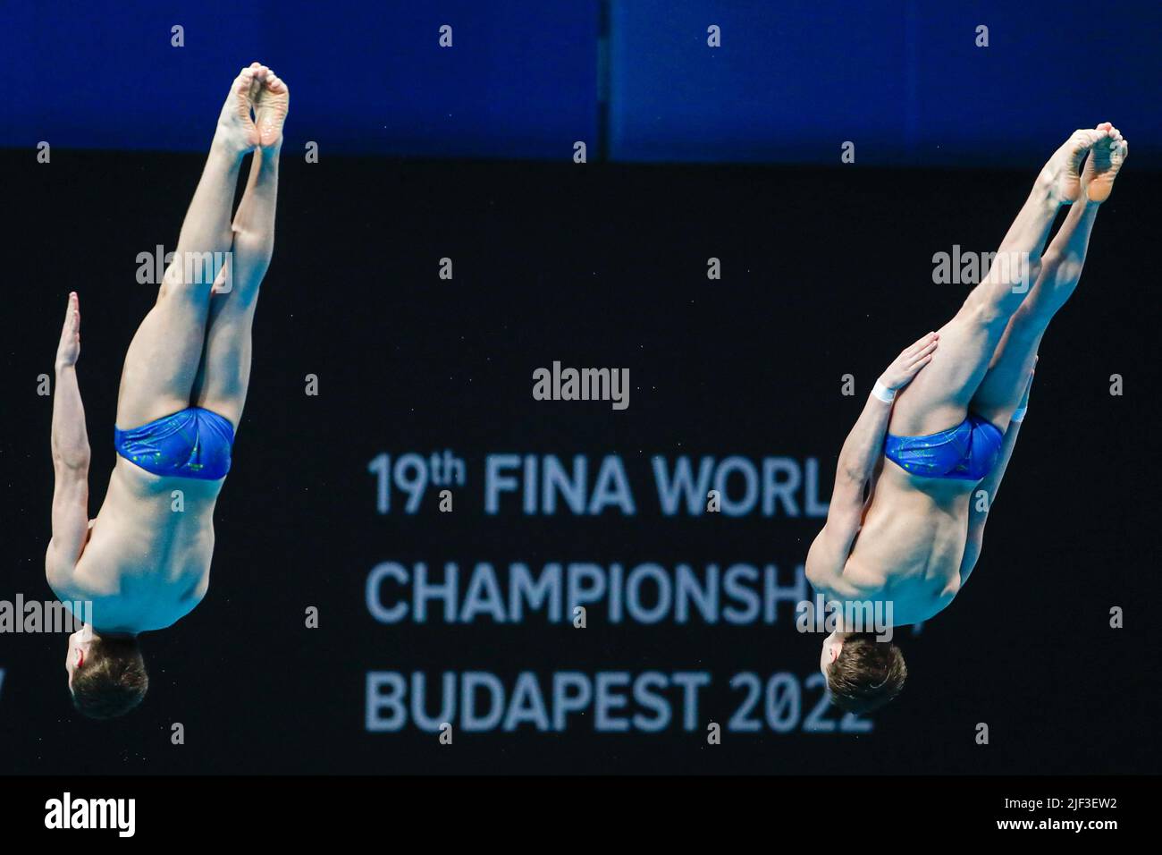 BUDAPEST, UNGARN - 28. JUNI: Oleksii Sereda aus der Ukraine, Kirill ...