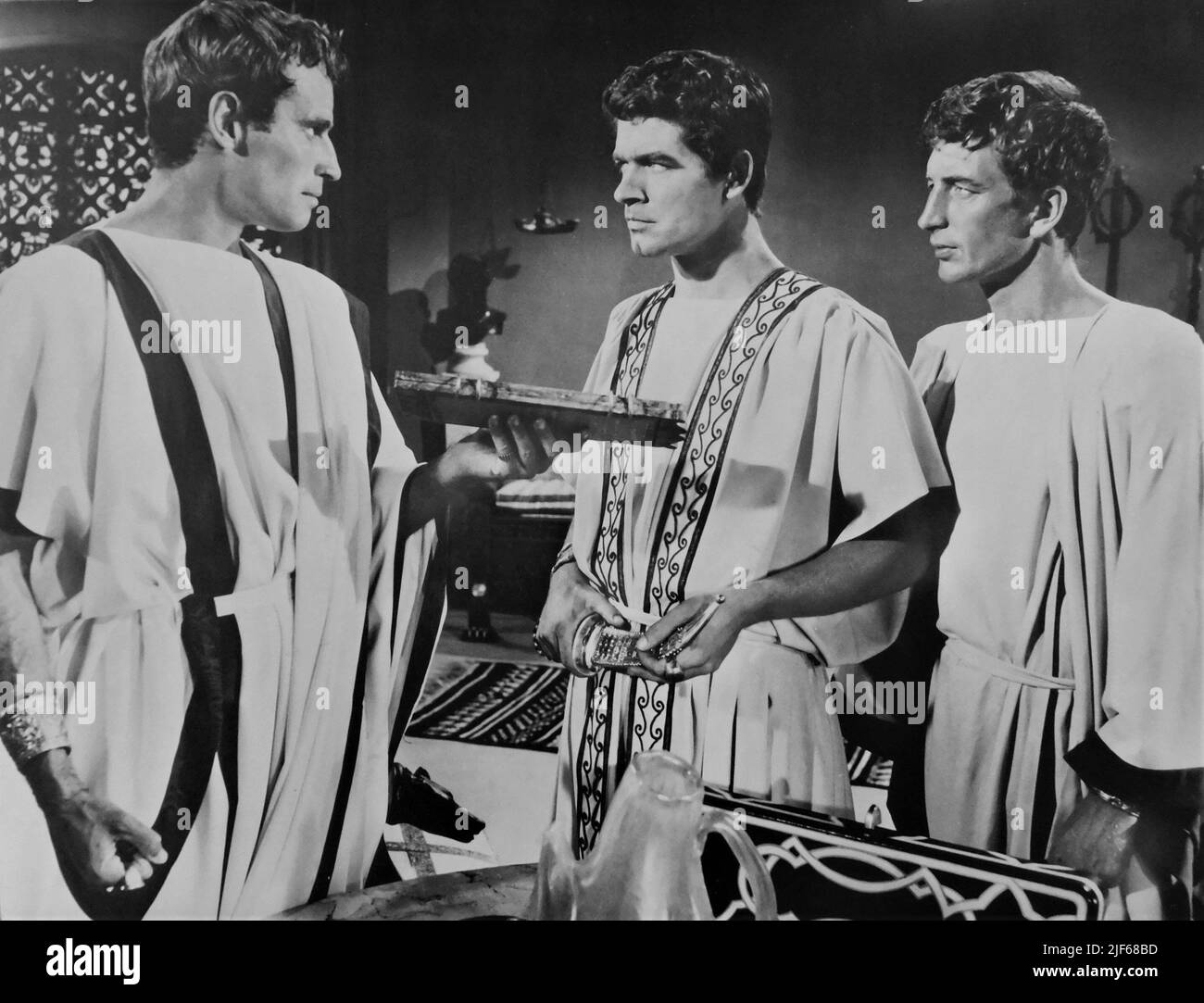 CHARLTON HESTON STEPHEN BOYD und TERENCE LONGDON in BEN-HUR 1959 ...