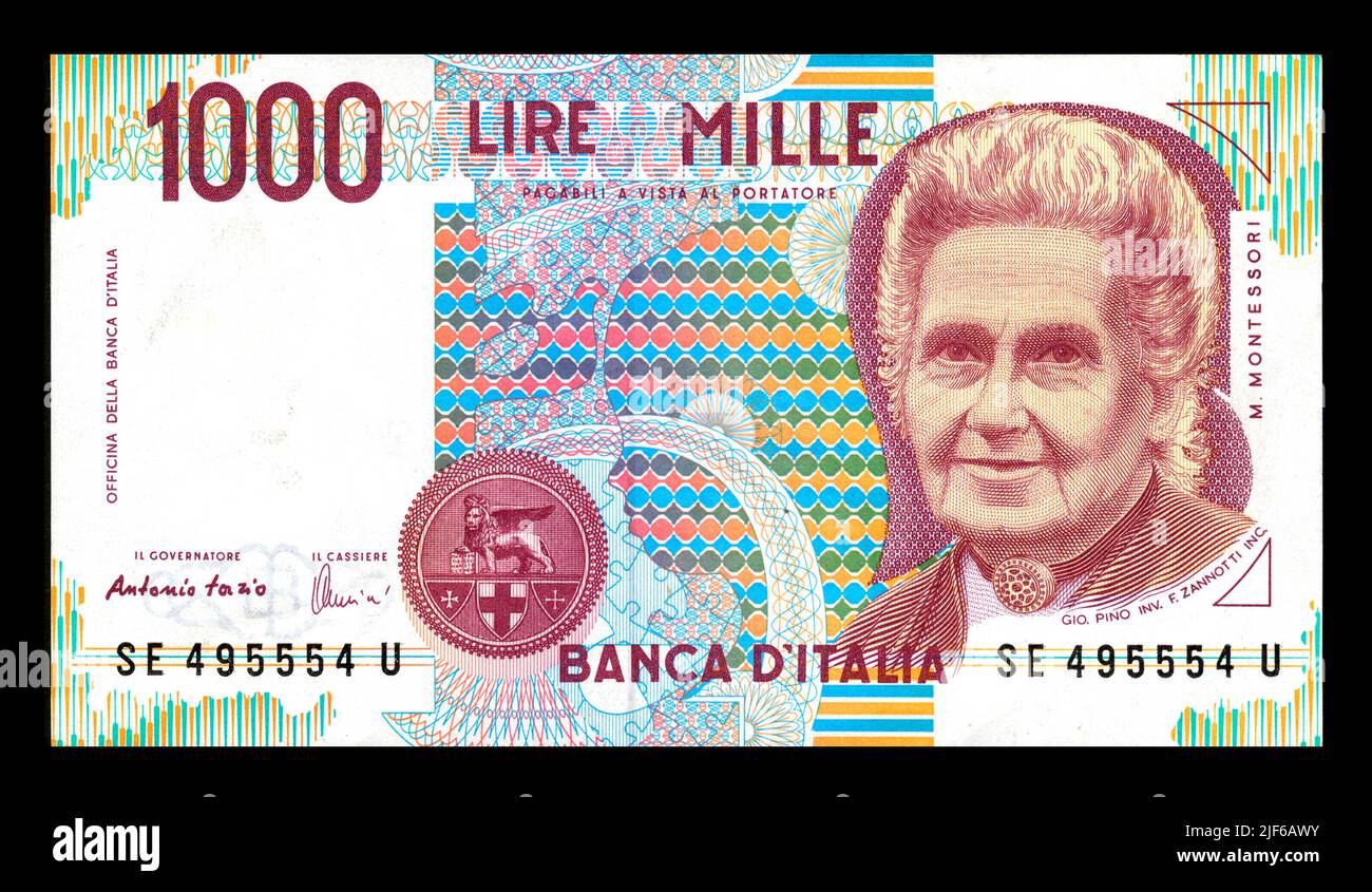 1000 lire note -Fotos und -Bildmaterial in hoher Auflösung – Alamy