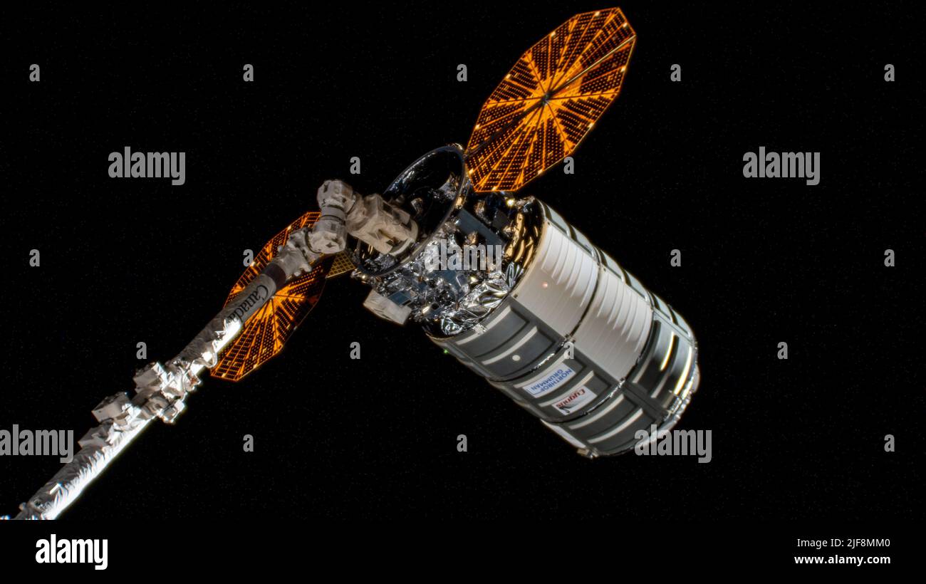 Erdatmosphäre. 28.. Juni 2022. Orthrop Grummans Raumfrachter Cygnus ...