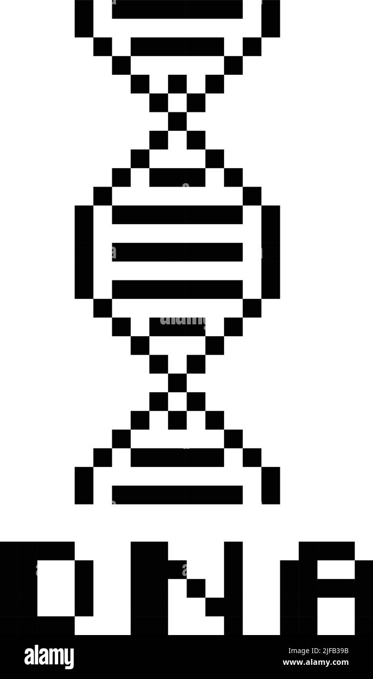 DNA Pixel Art Vektor Illustration. DNA-Symbol Stock-Vektorgrafik - Alamy