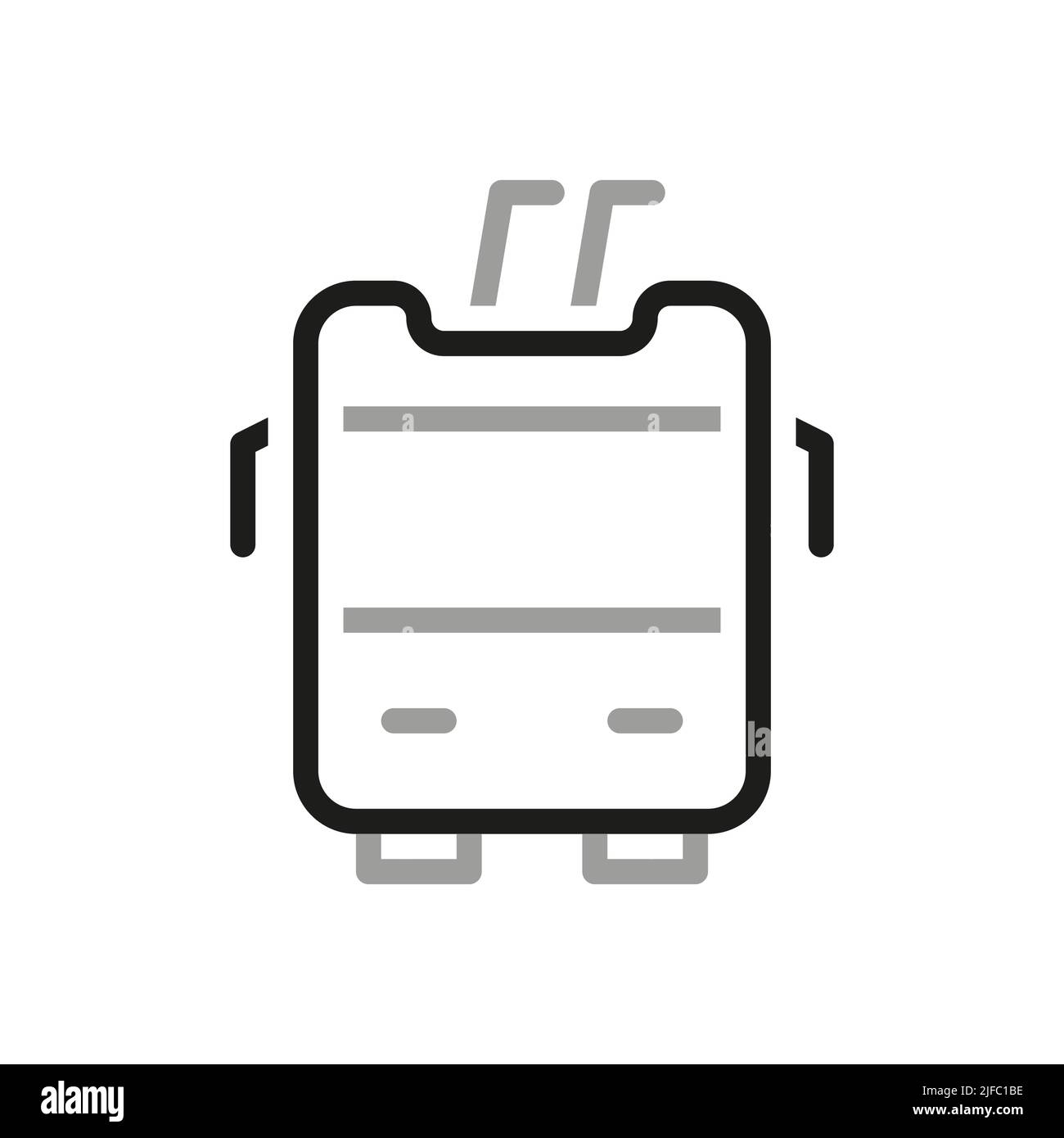 Einfache der öffentlichen Verkehrsmittel Verwandte Vektorlinien-Symbole ...