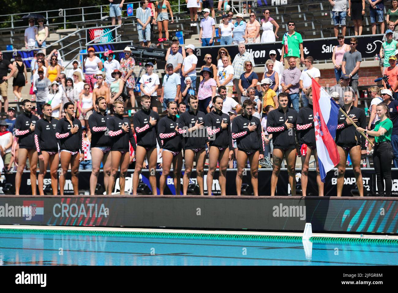BUDAPEST, UNGARN - JULI 3: Marko Bijac aus Kroatien, Rino Buric aus ...