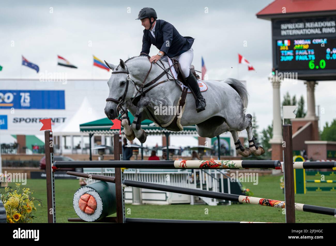 Calgary, Alberta, Kanada, 2022-07-03, Jordan Coyle (IRE) auf ARISO, Spruce Meadows International ...