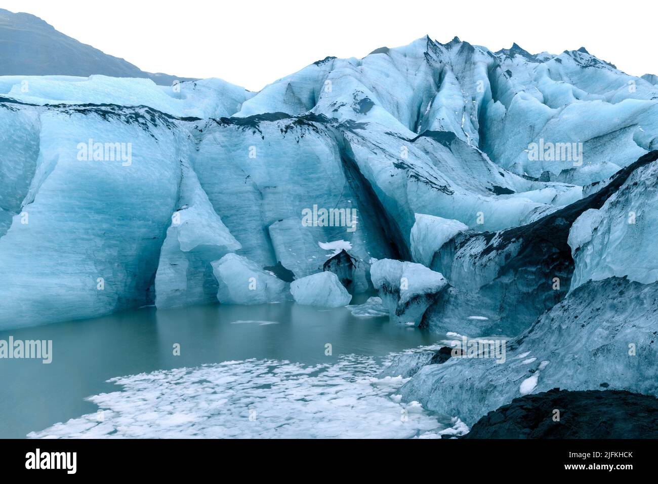 Myrdalsjokull Gletscher bei Mýrdalshreppur bei Vik, Island, im Winter ...
