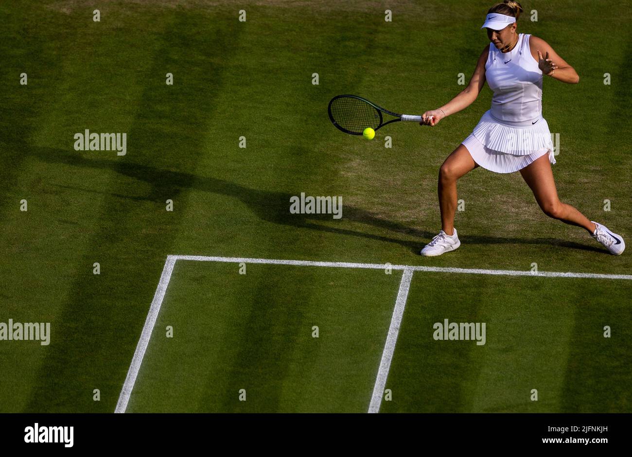 Amanda Anisimova ist am 8. Tag der Wimbledon Championships 2022 im All ...