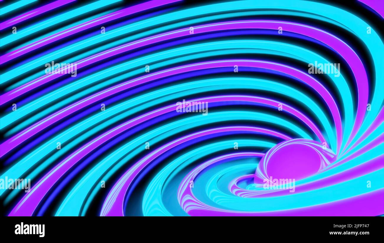 Helle Spirale mit Kugel in der Mitte. Design. Bunte 3D Spirale mit ...