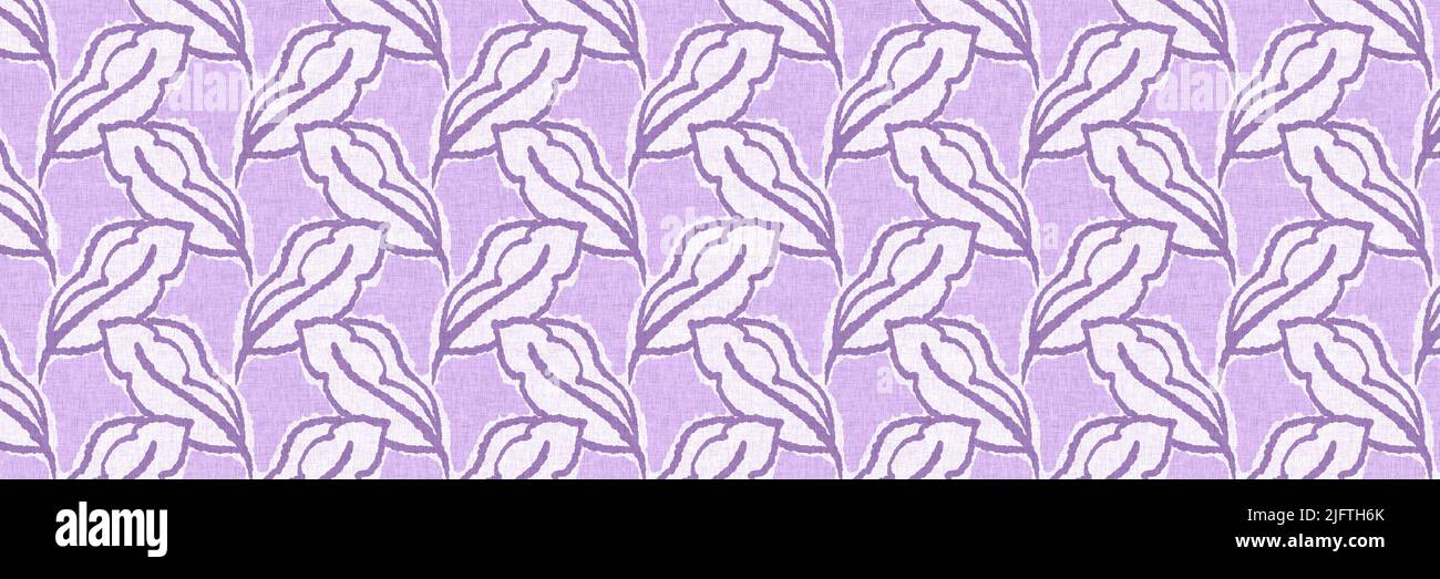 Geschlecht neutral lila Laub Blatt nahtlose Raster Rand. Einfaches ...