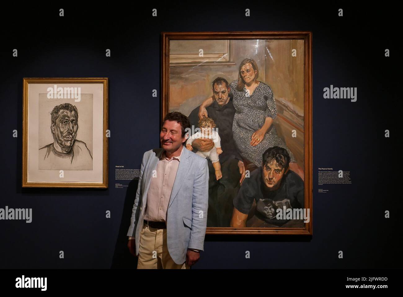 Lucian Freuds Sohn, Alex Boyt. Neben seinem Porträt abgebildet, Ali ...