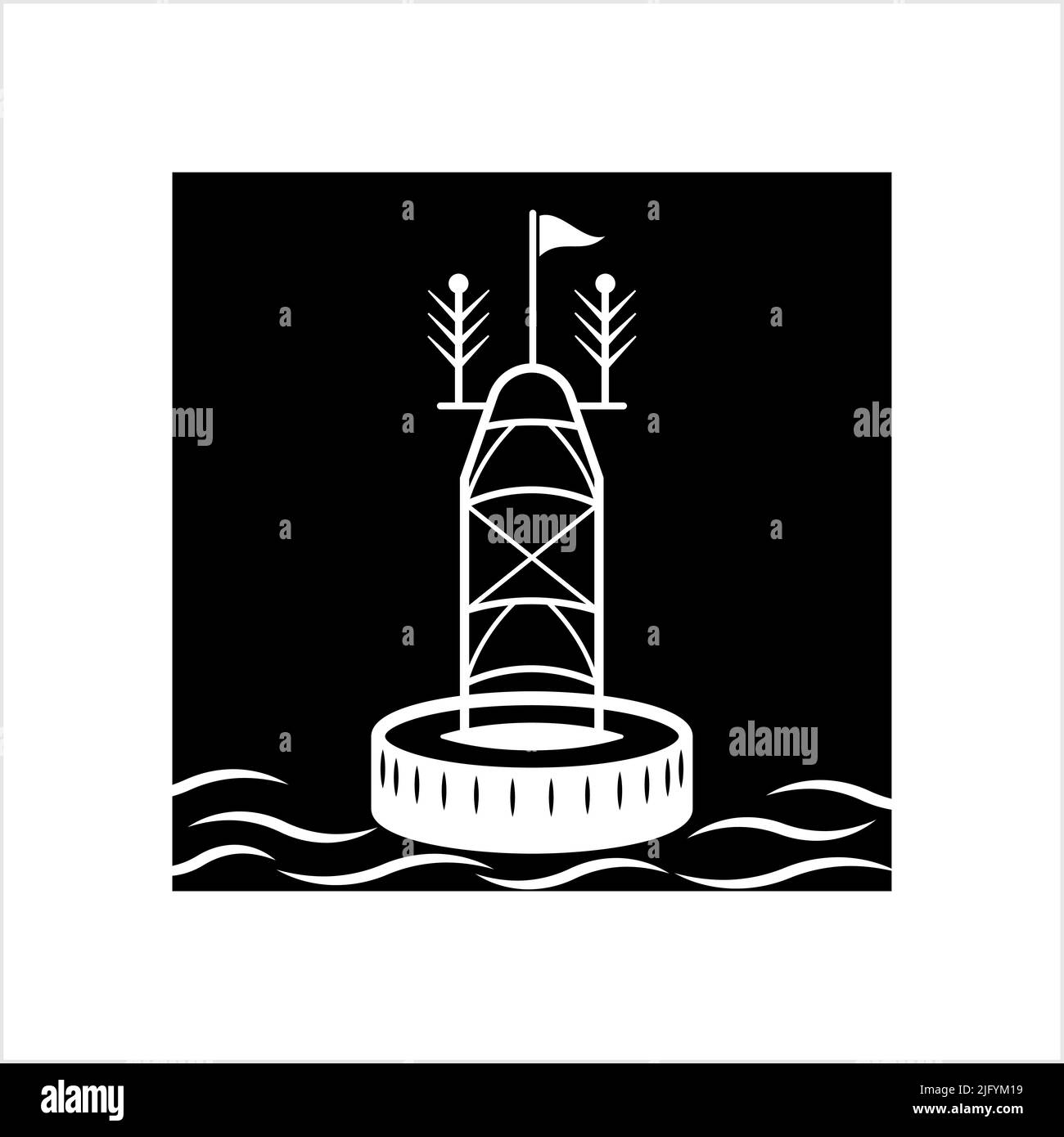 Boje-Symbol, Float Boje-Symbol Vektor-Kunst Illustration Stock ...