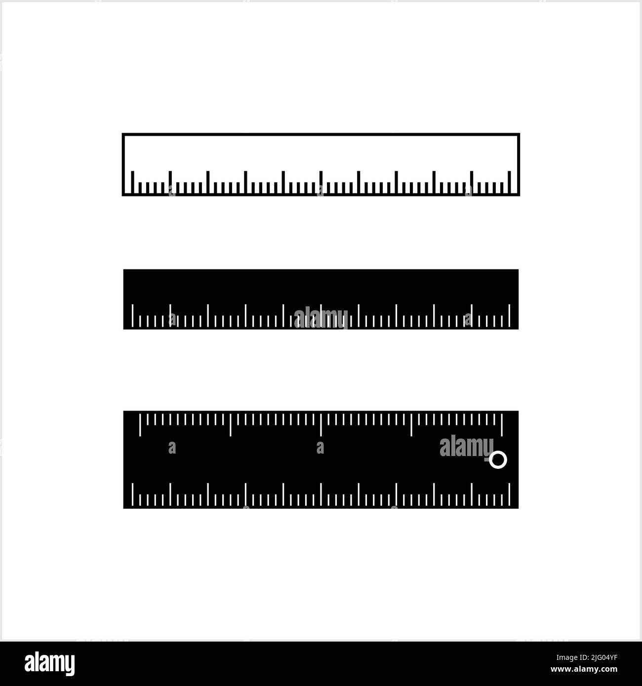 Lineal-Symbol, Lineal-Skala-Symbol, Linienanzeige, Geometrie Und ...