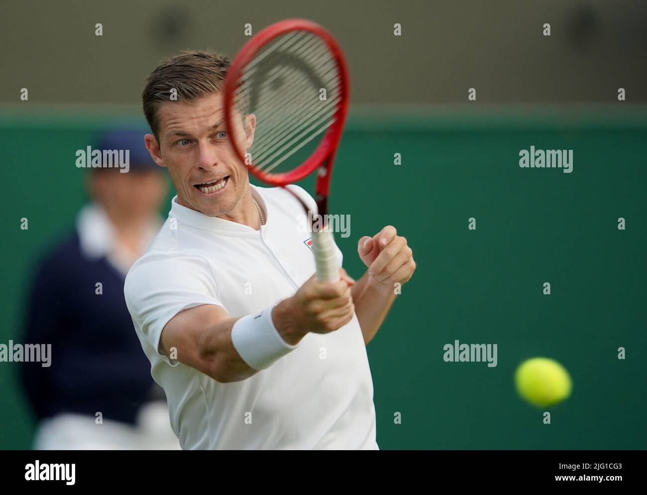 Neal Skupski beim Halbfinale des Mixed Doubles mit Desirae Krawczyk ...