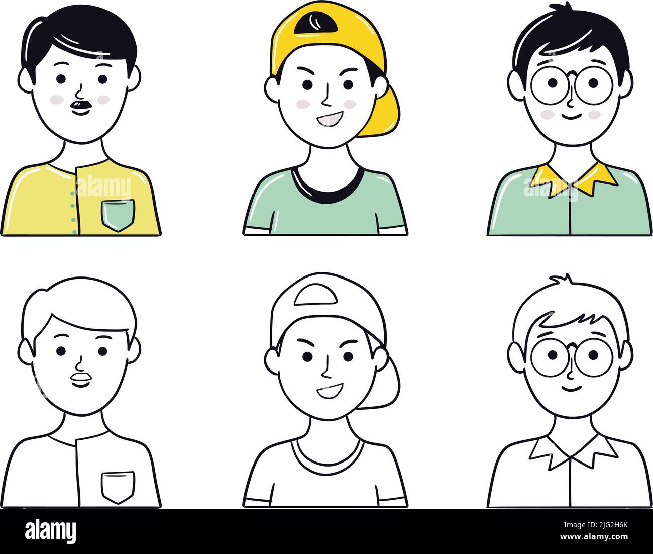 Junge im profil Stock-Vektorgrafiken kaufen - Alamy