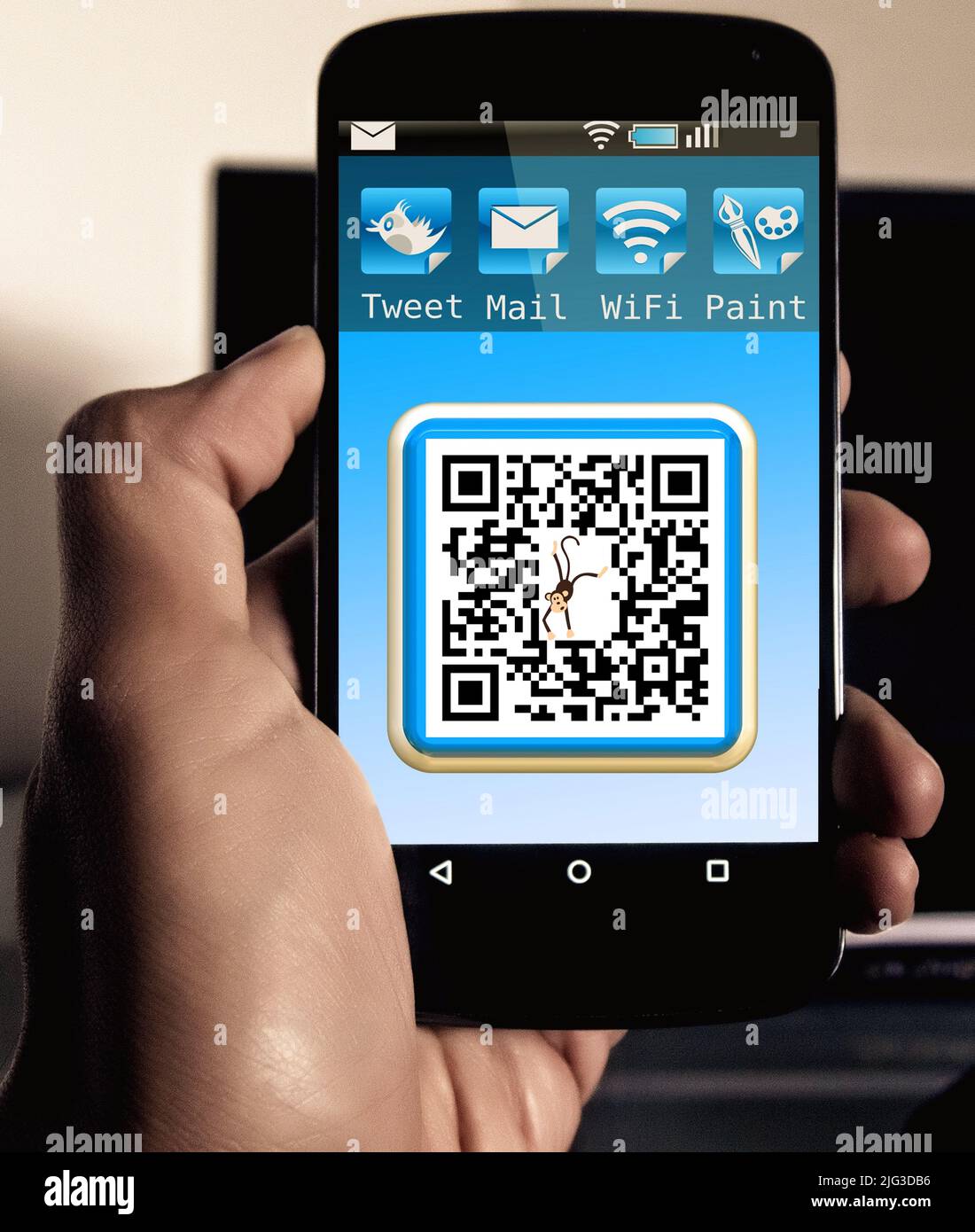 Qr code phone -Fotos und -Bildmaterial in hoher Auflösung – Alamy