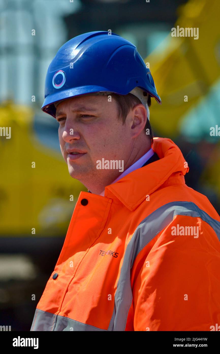 Redcar, Großbritannien. 07. Juli 2022. Mit dem Bau der Offshore ...