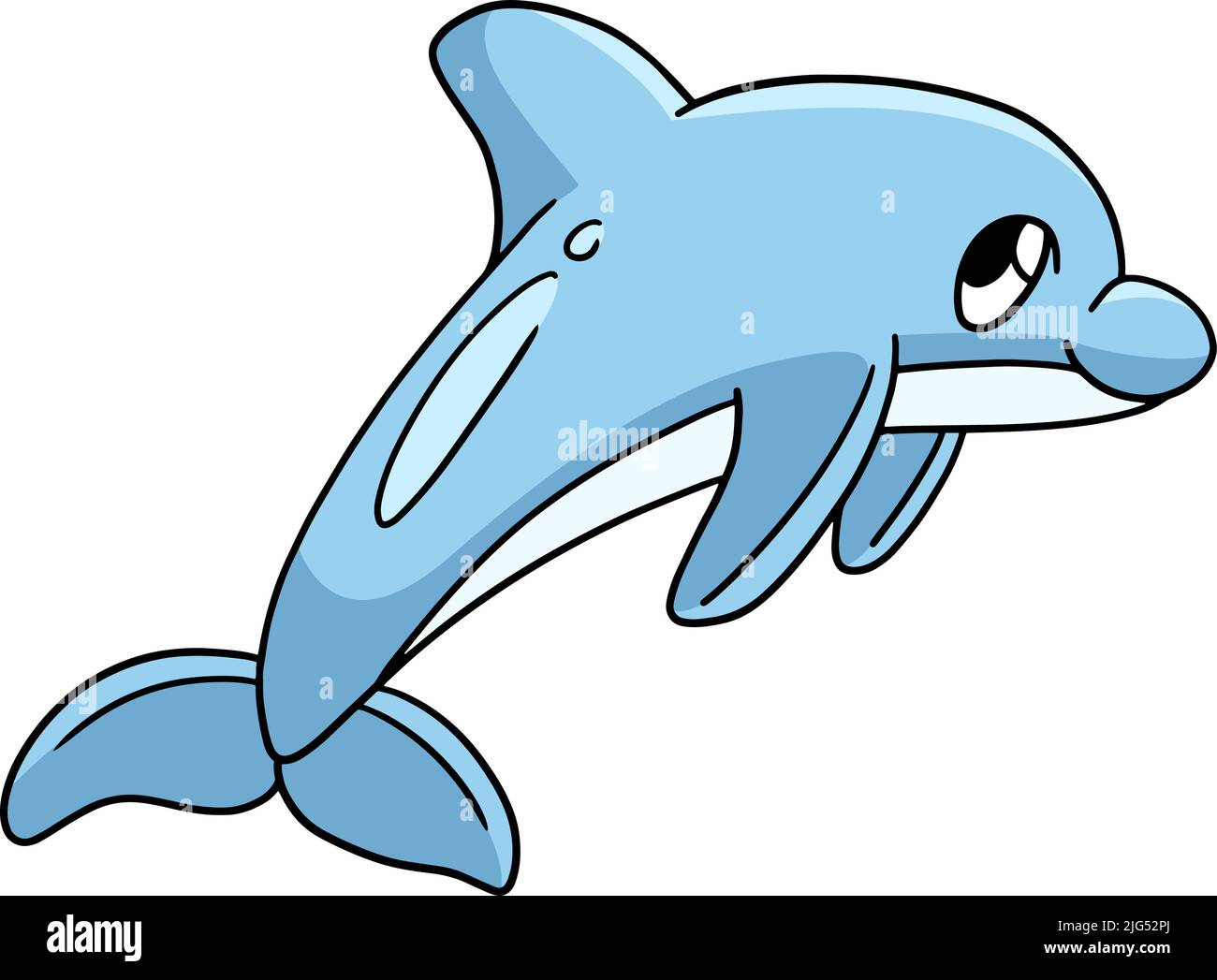 Delphin Cartoon Farbige Cliparte Illustration Stock-Vektorgrafik - Alamy