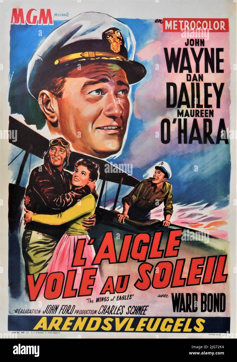 JOHN WAYNE als Frank Wead MAUREEN O'HARA und DAN DAILEY in THE WINGS OF ...