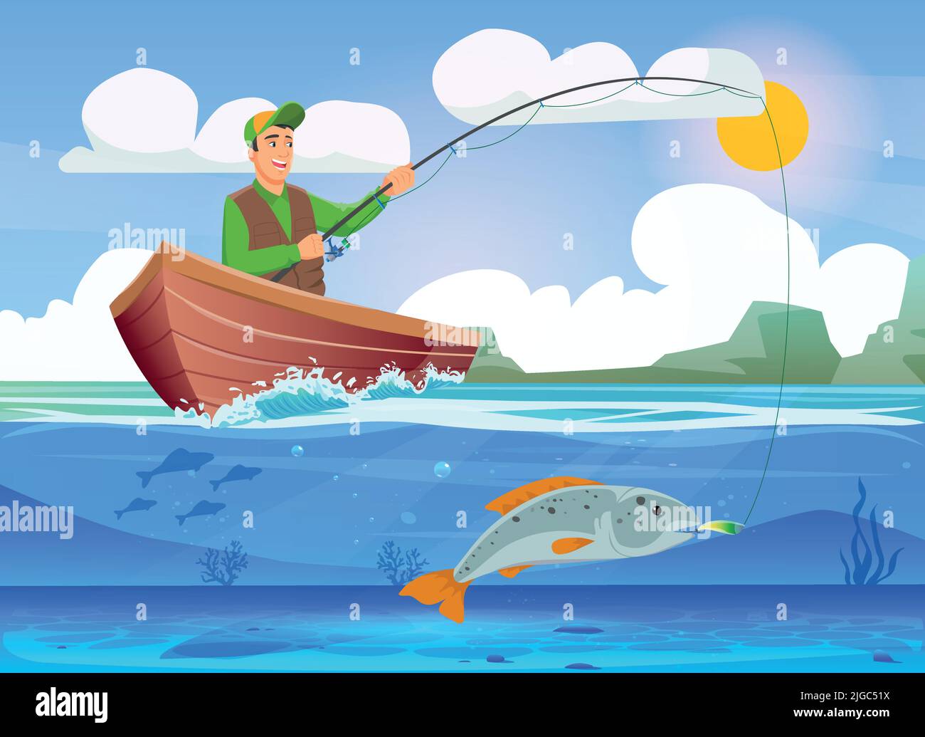 Lustiger fisch mit angler lustig -Fotos und -Bildmaterial in hoher ...