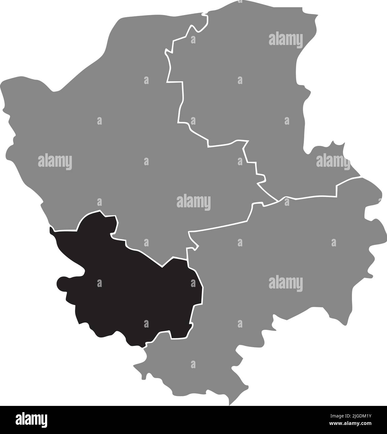 Lageplan des WOLODYMYR-WOLYNSKYI-BEZIRKS, WOLYN-GEBIET Stock ...