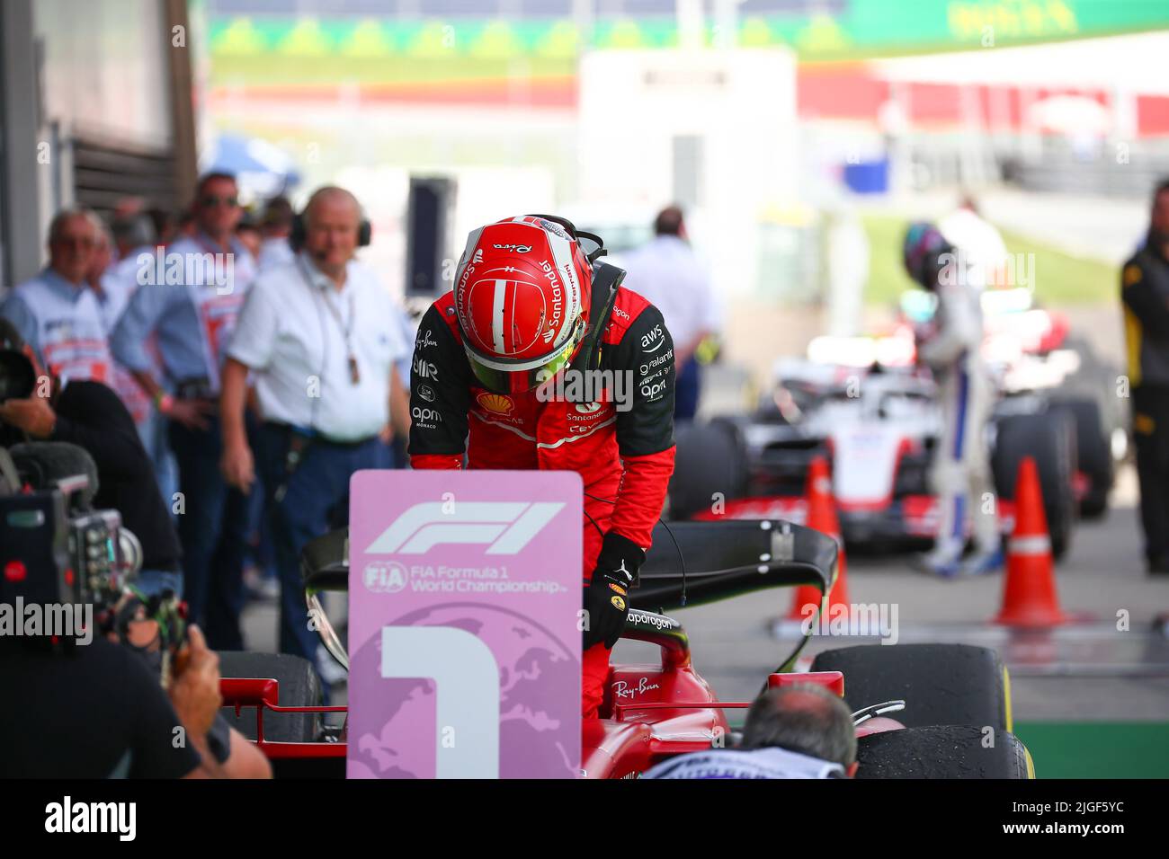 #16 Charles Leclerc Scuderia Ferrari gewinnt den österreichischen GP, 6-10. Juli 2022 auf der ...