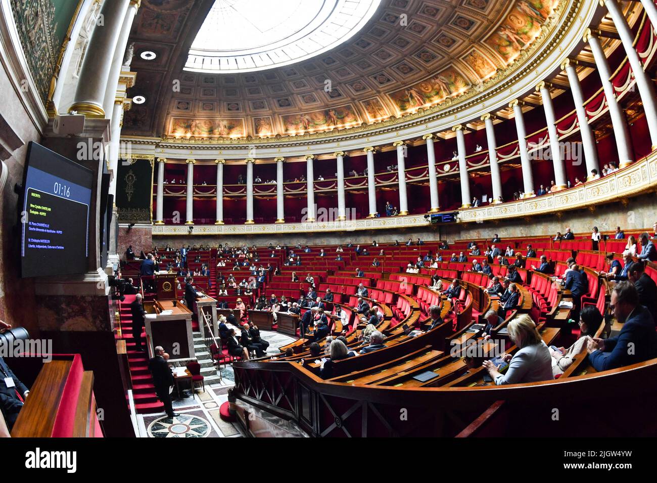 Paris, Frankreich, 11. Juli 2022. Französische Abgeordnete während ...