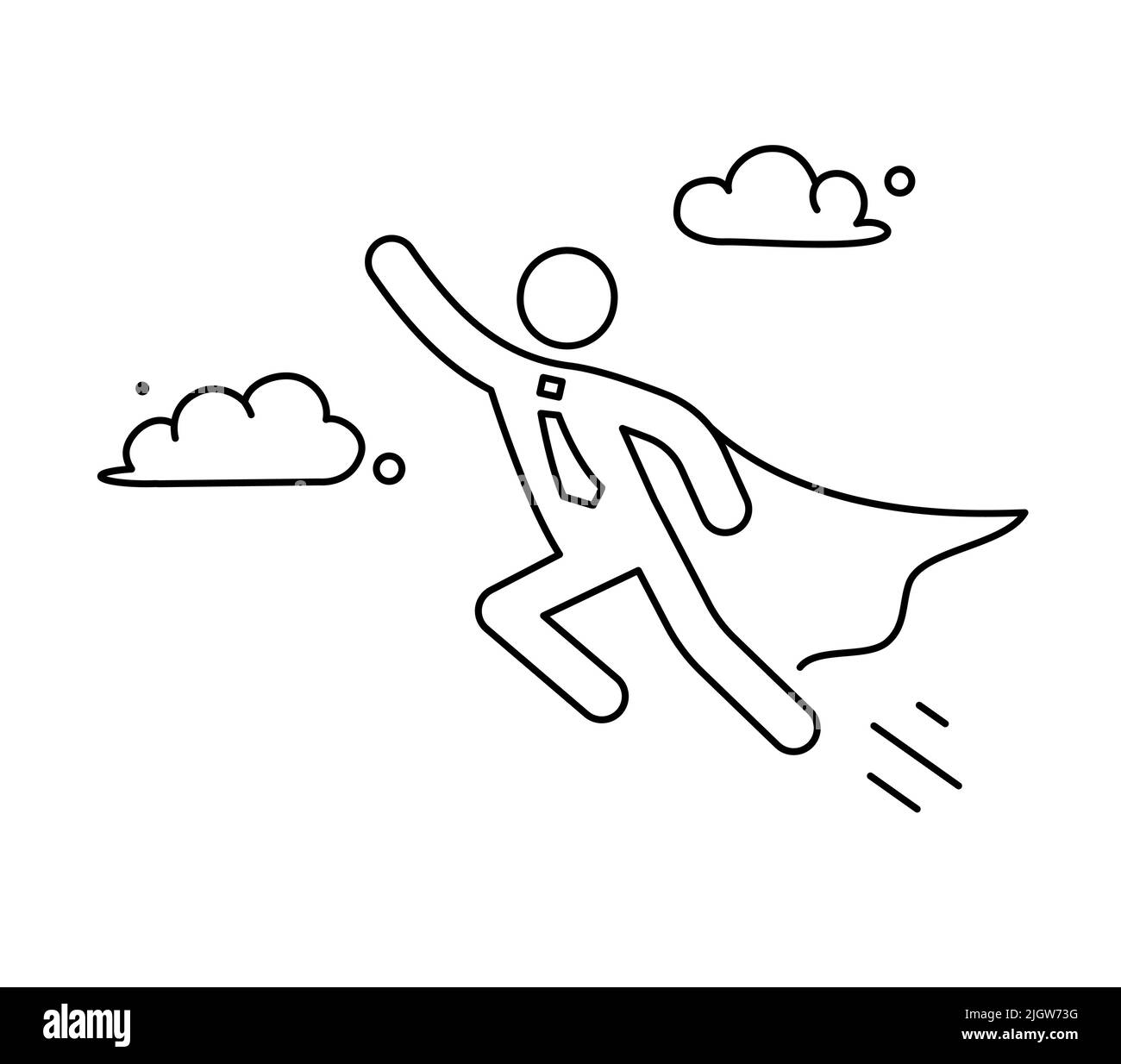 Superhelden Business Piktogramm man line Icon set. Superhelden ...