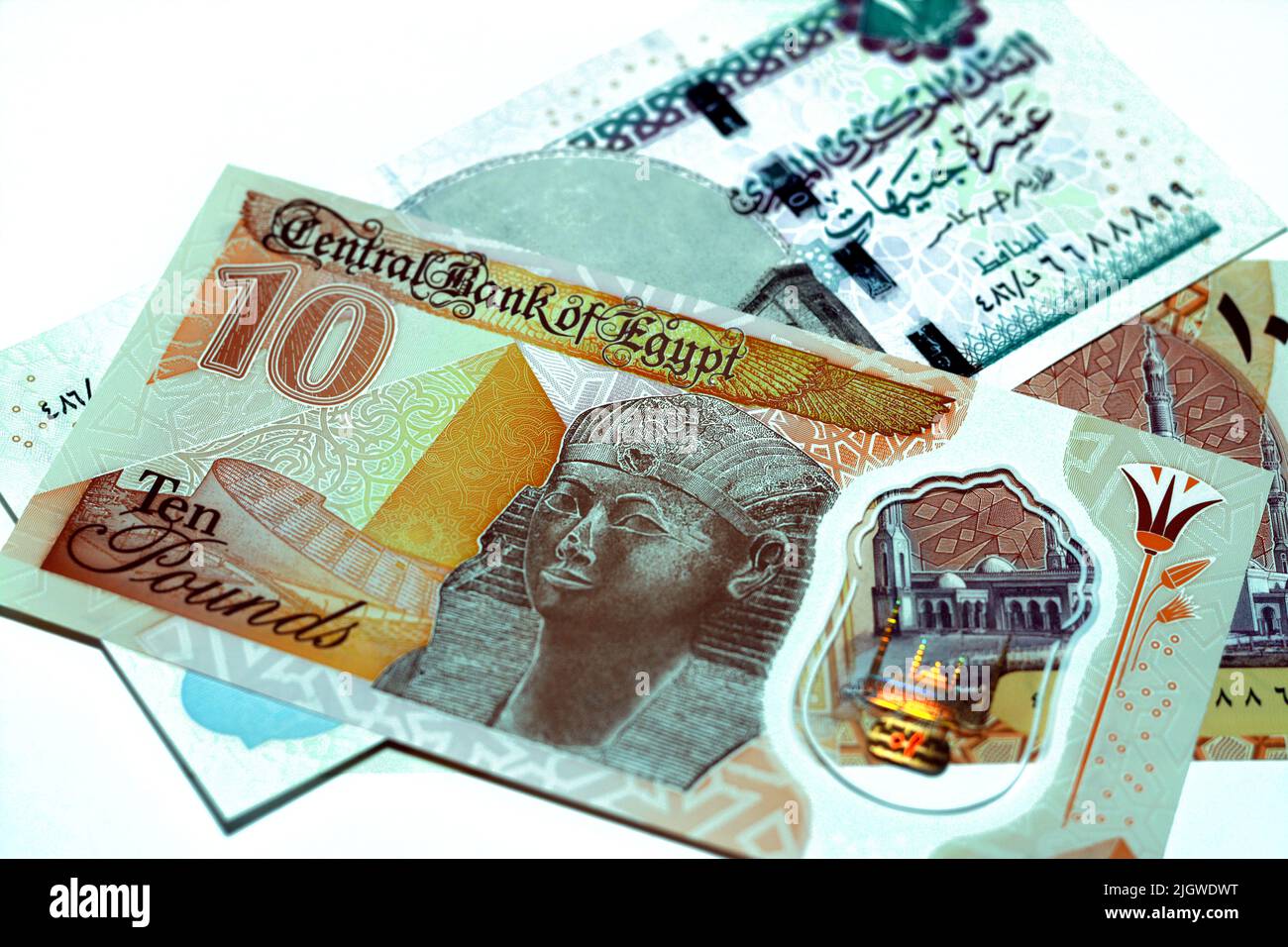 Die neue, erste ägyptische 10 LE EGP zehn Pfund Kunststoff-Polymer ...