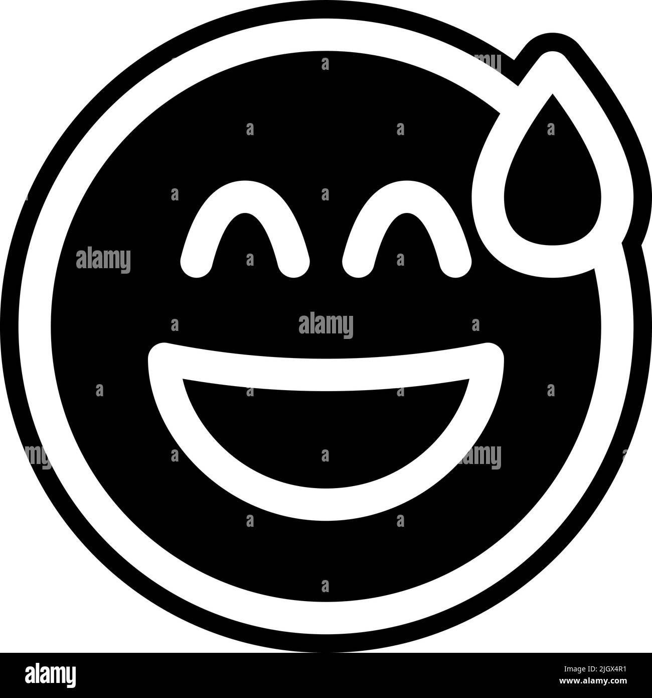 Emoji und Emoticons nervös Symbol Stock-Vektorgrafik - Alamy