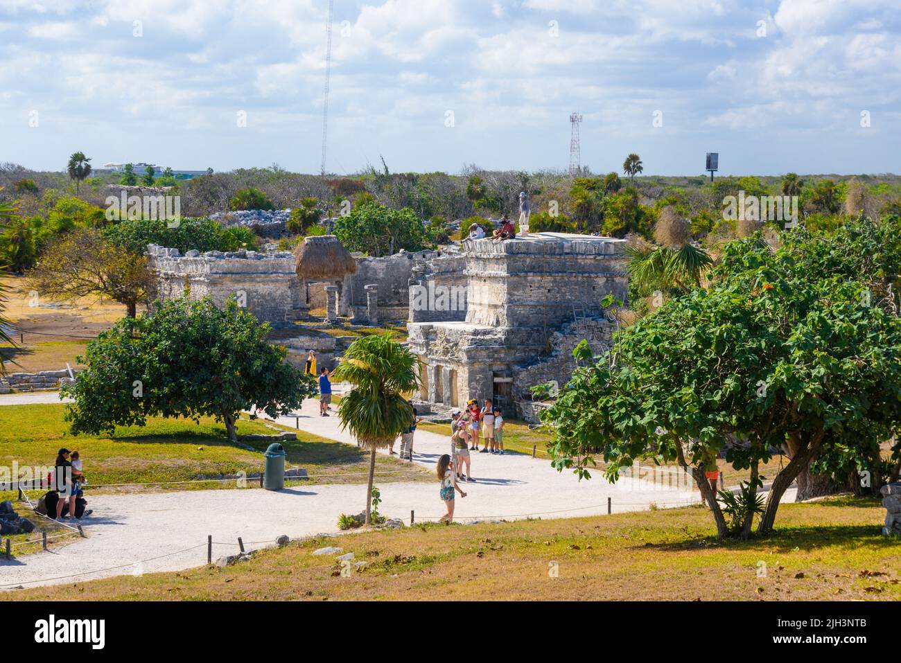 Großer Palast, Maya-Ruinen in Tulum, Riviera Maya, Yucatan, Karibisches ...