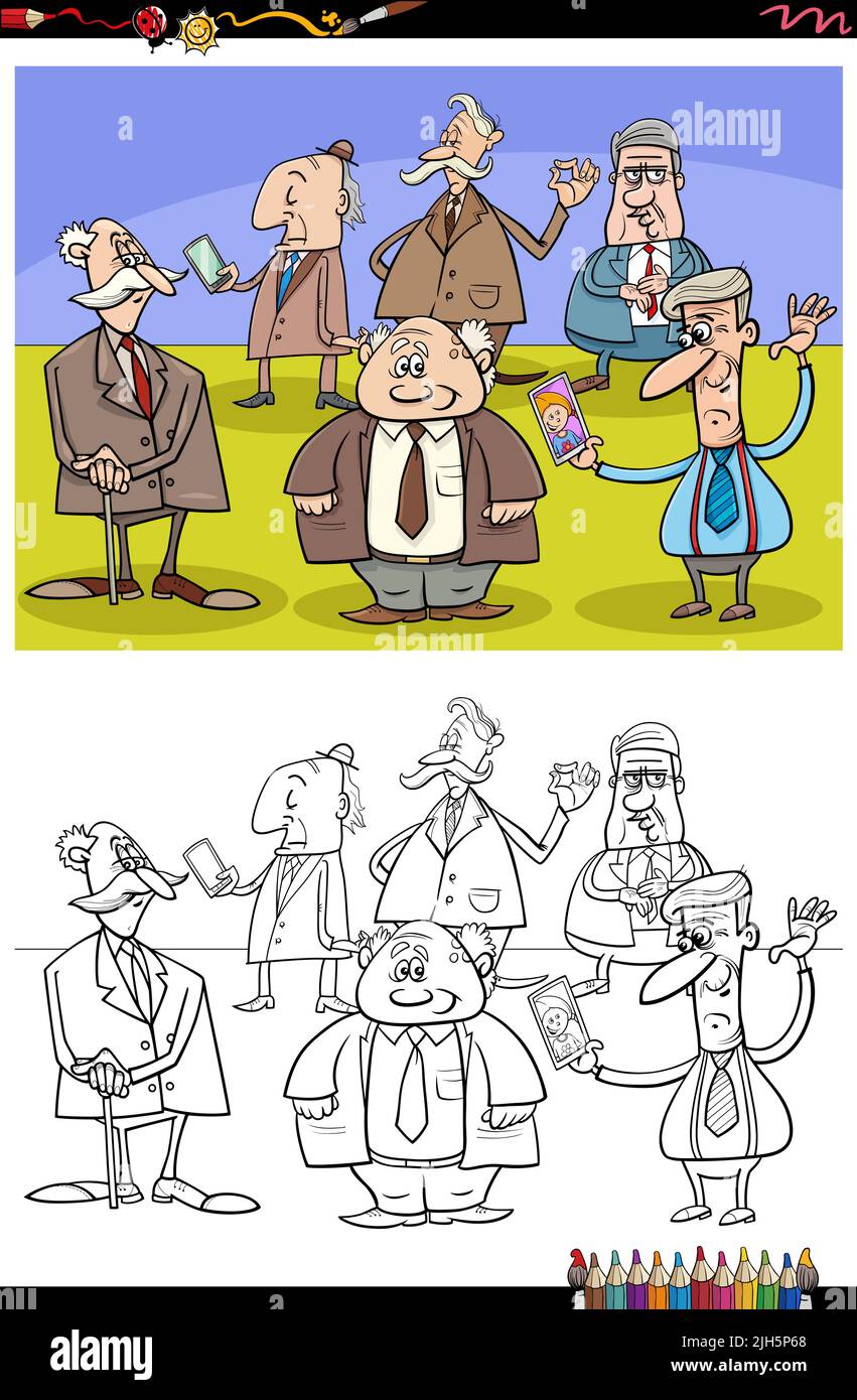 Senior cane cartoon illustration -Fotos und -Bildmaterial in hoher ...