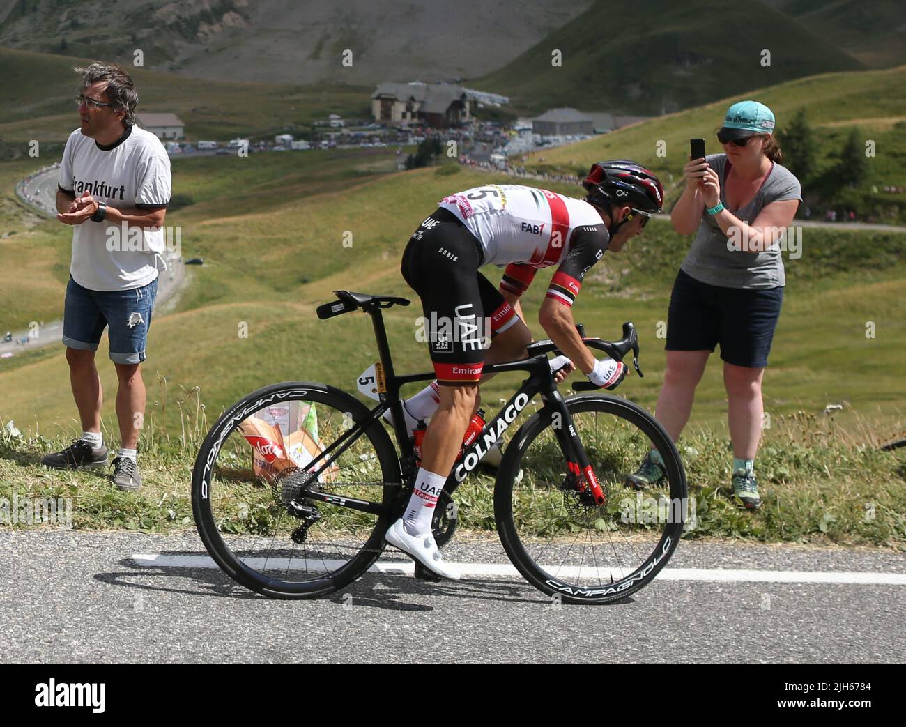 Rafal Majka vom VAE Team Emirates während der Tour de France 2022 ...