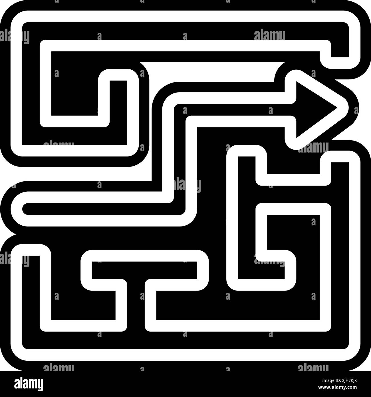 Einfaches labyrinth Schwarzweiß-Stockfotos und -bilder - Alamy