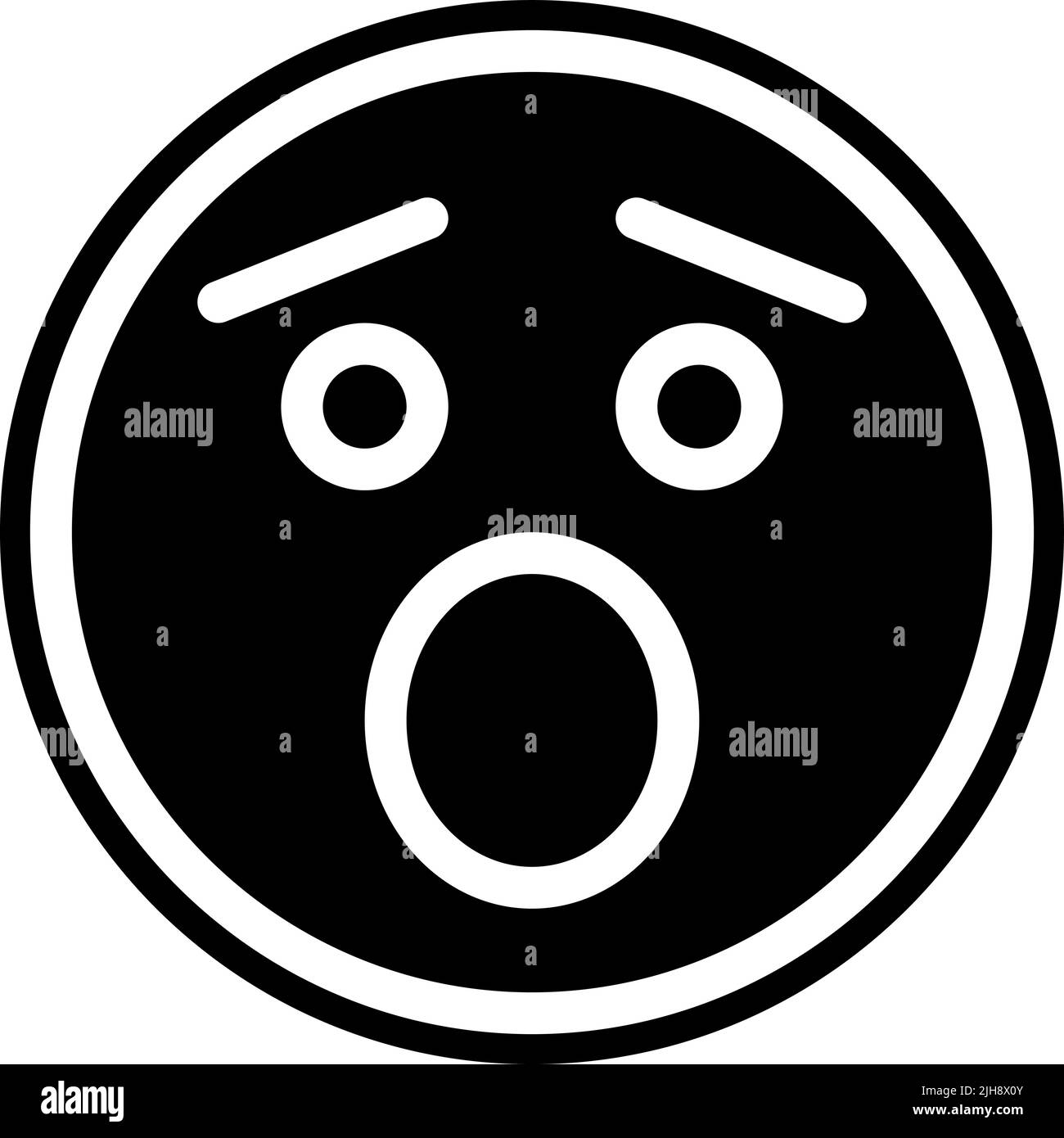 Erschrocken emoji Schwarzweiß-Stockfotos und -bilder - Alamy