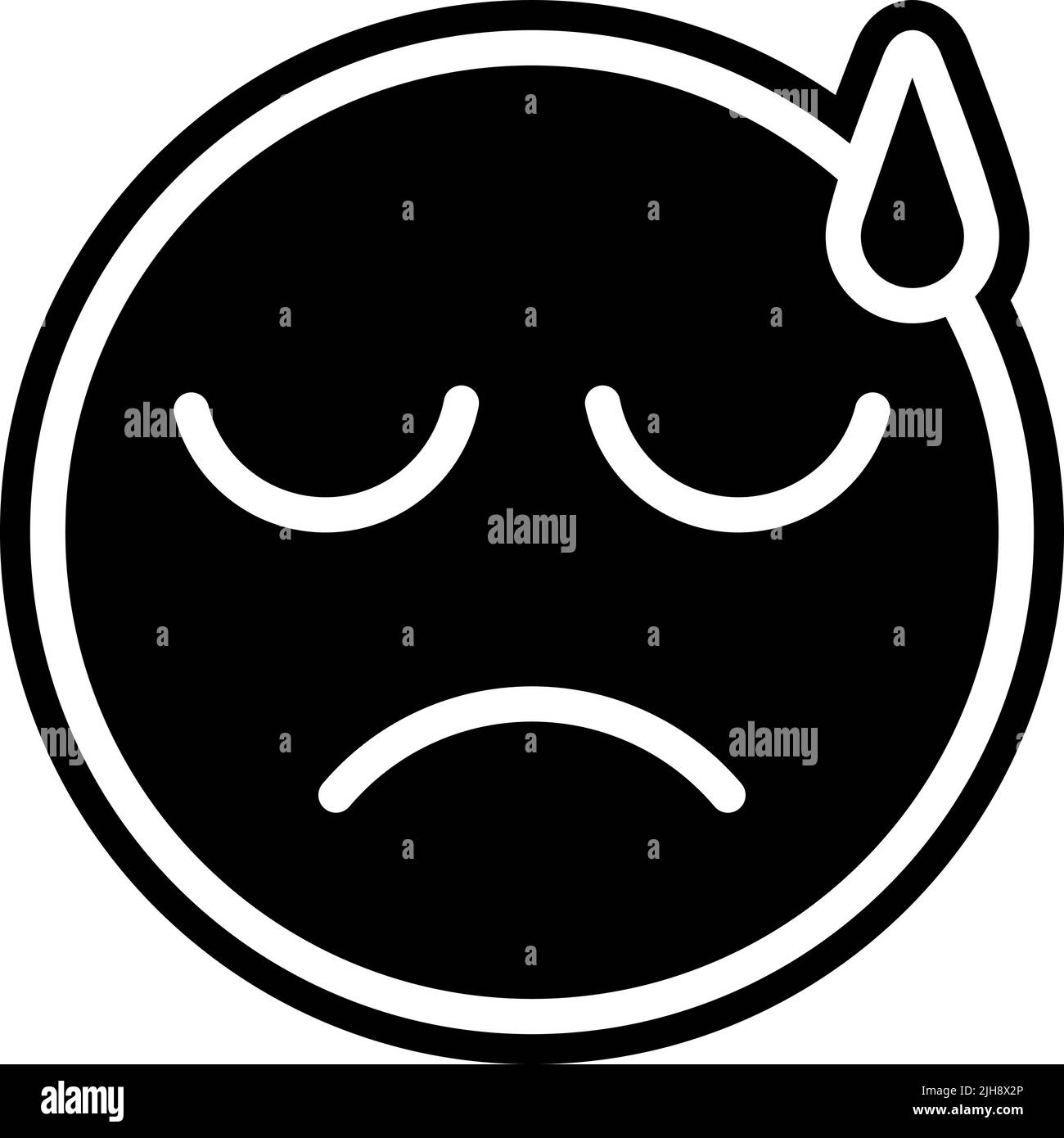 Cartoon tired smile emoticon Stock-Vektorgrafiken kaufen - Alamy