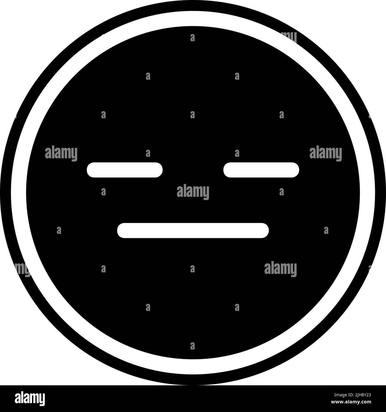 Smiley emoticon facial expression disappointed Schwarzweiß-Stockfotos ...