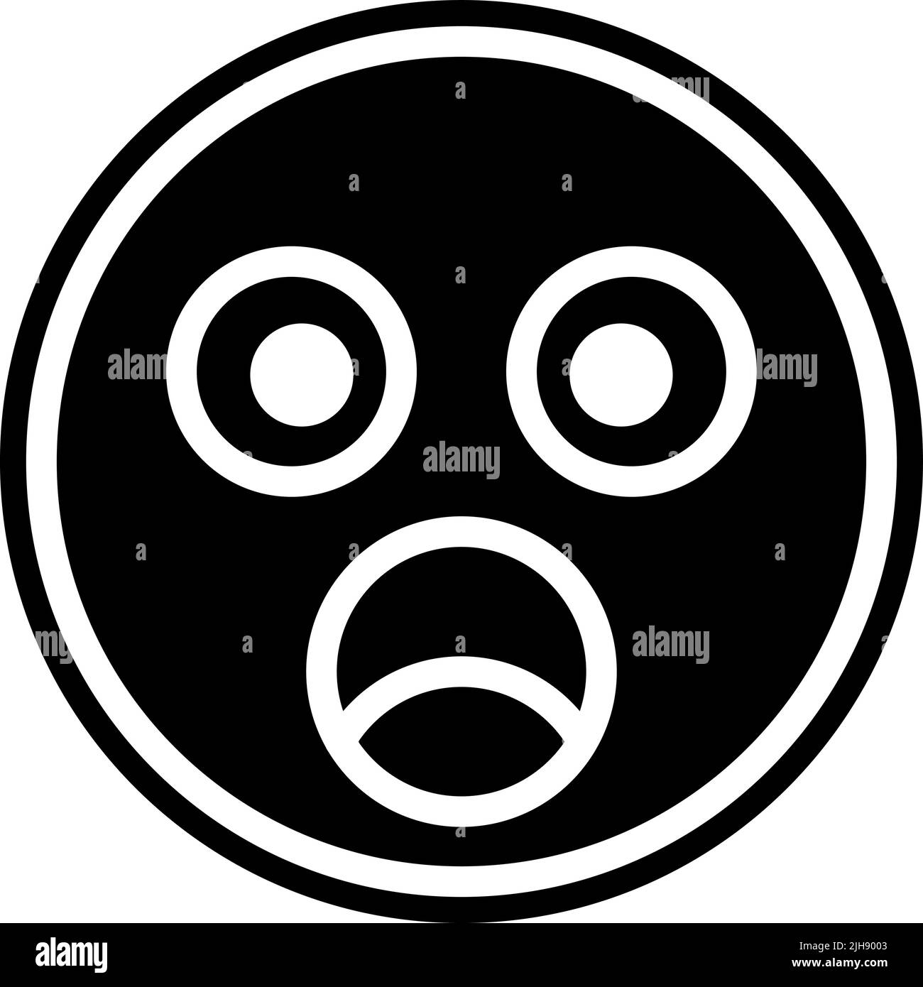 Shocked emoticon Schwarzweiß-Stockfotos und -bilder - Alamy