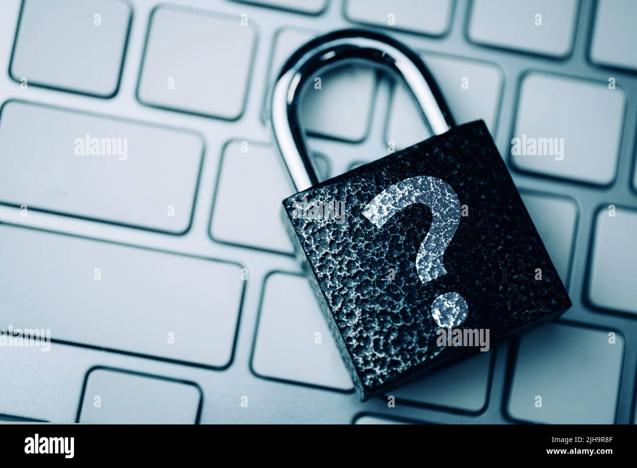 Fragezeichen Konzept oder FAQ. Das Zeichen auf dem Schloss auf der ...