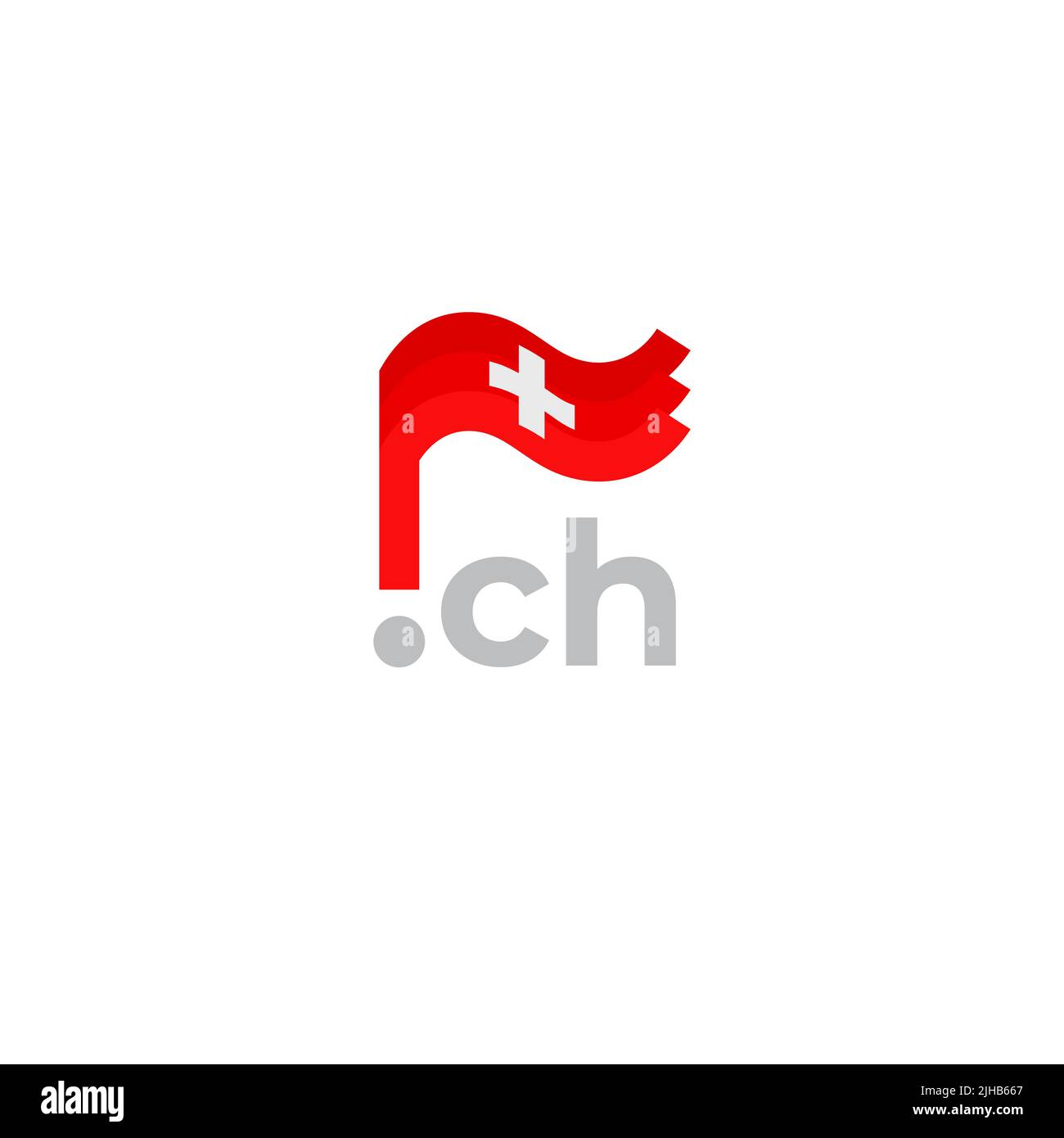 Flaggensymbol Schweiz. Original schlichtes Design der schweizer Flagge ...