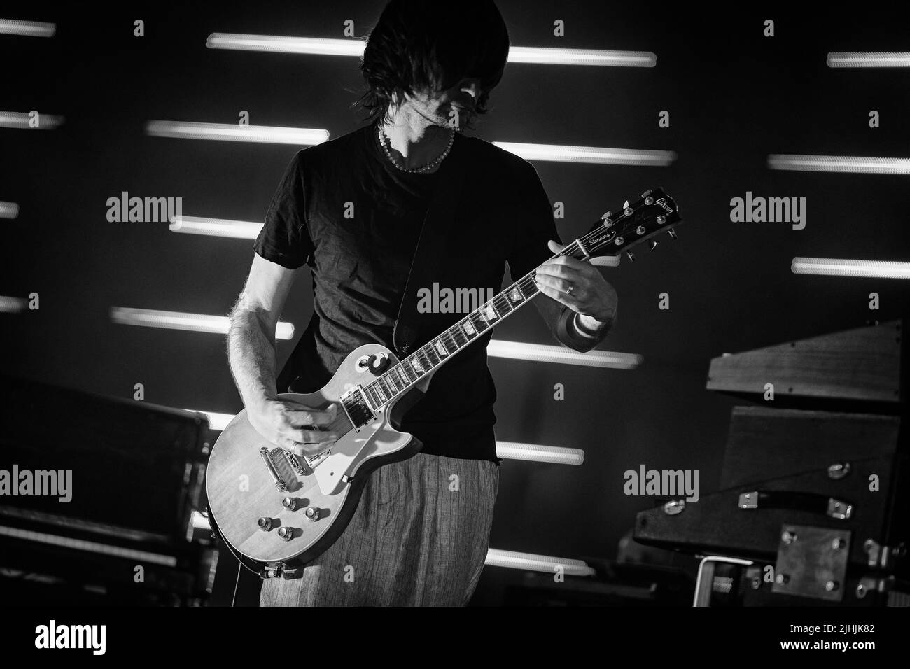 Jonny Greenwood, The Smile, Bass und Gitarre beim Musikkonzert The ...