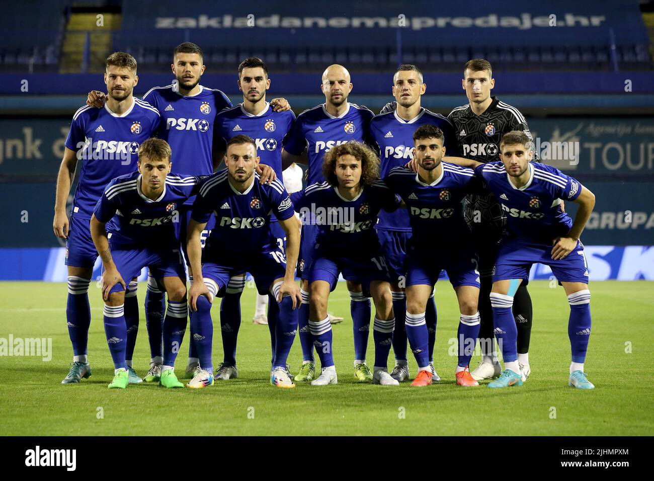 Zagreb, Kroatien, am 19. Juli 2022. Die Spieler von Dinamo, Bruno ...