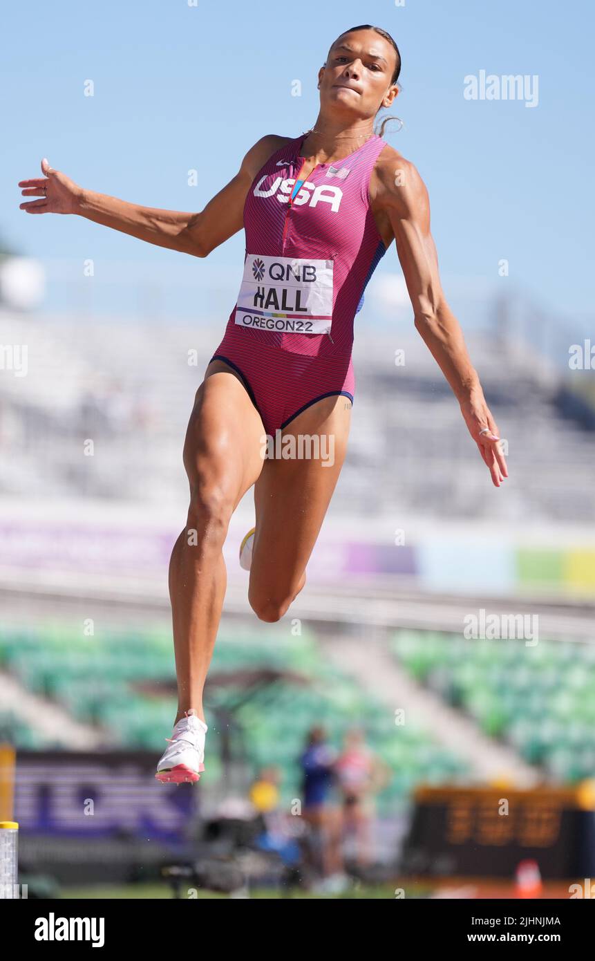 Eugene, USA. 18.. Juli 2022. Anna Hall of the United States tritt beim ...