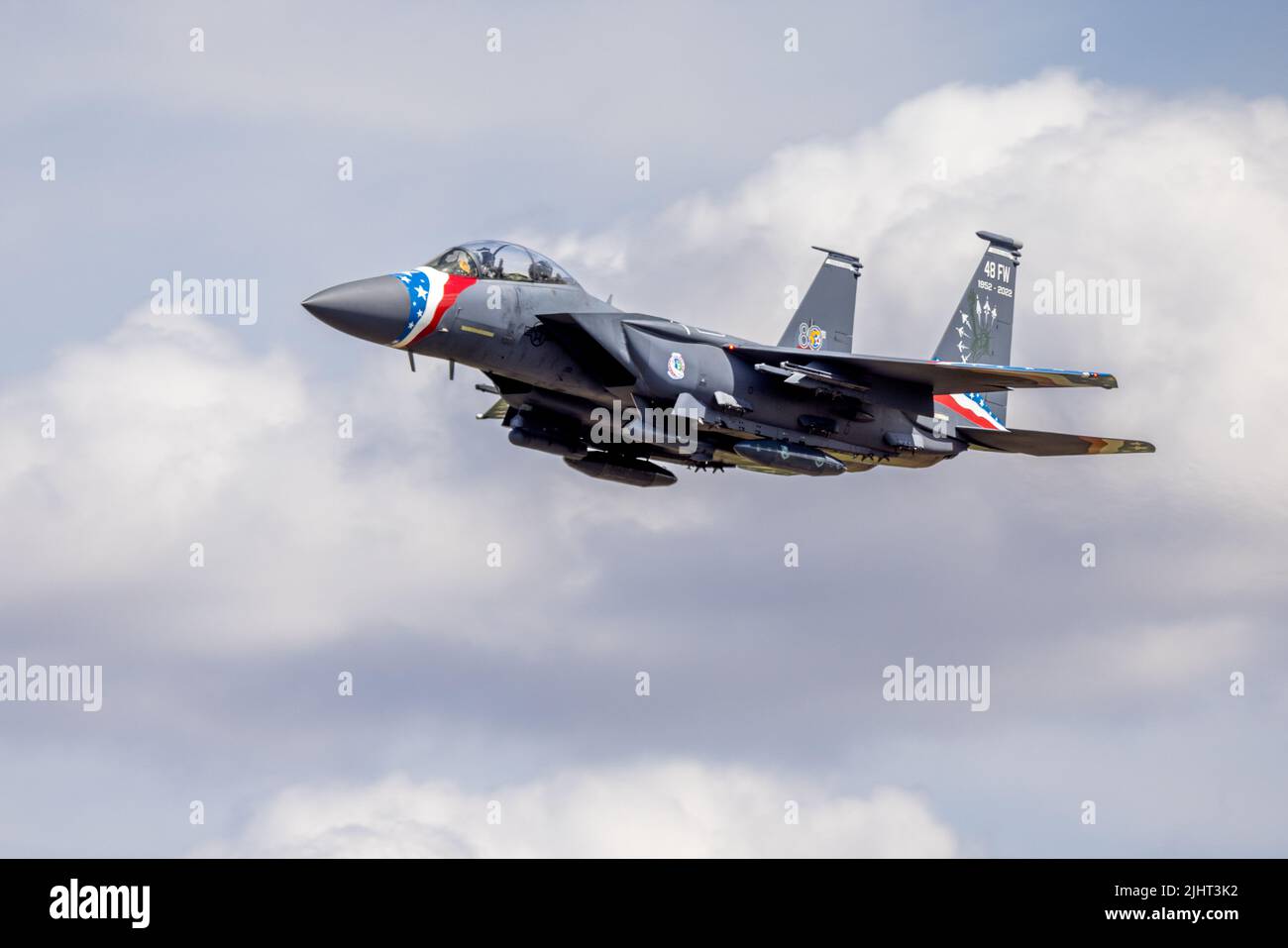 U.S. Air Force 48. Fighter Wing New Heritage F-15E Strike Eagle Ankunft ...