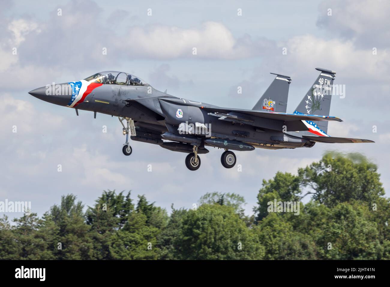 U.S. Air Force 48. Fighter Wing New Heritage F-15E Strike Eagle Ankunft ...