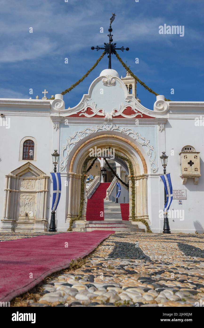 Außenansicht der Panagia Megalochari-Kathedrale (Jungfrau Maria) auf ...