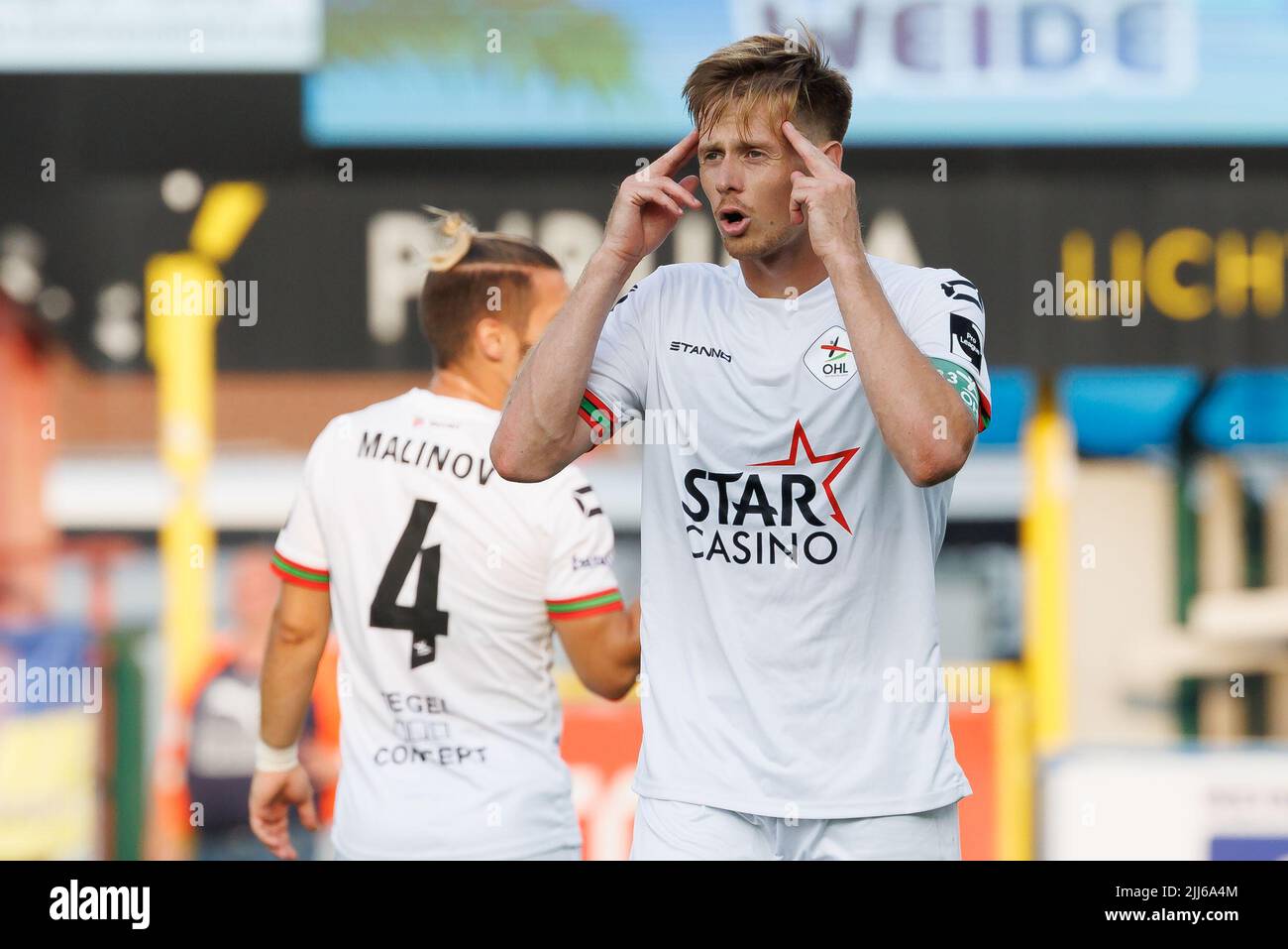 Mathieu Maertens von OHL feiert am Samstag, den 23. Juli 2022 in ...