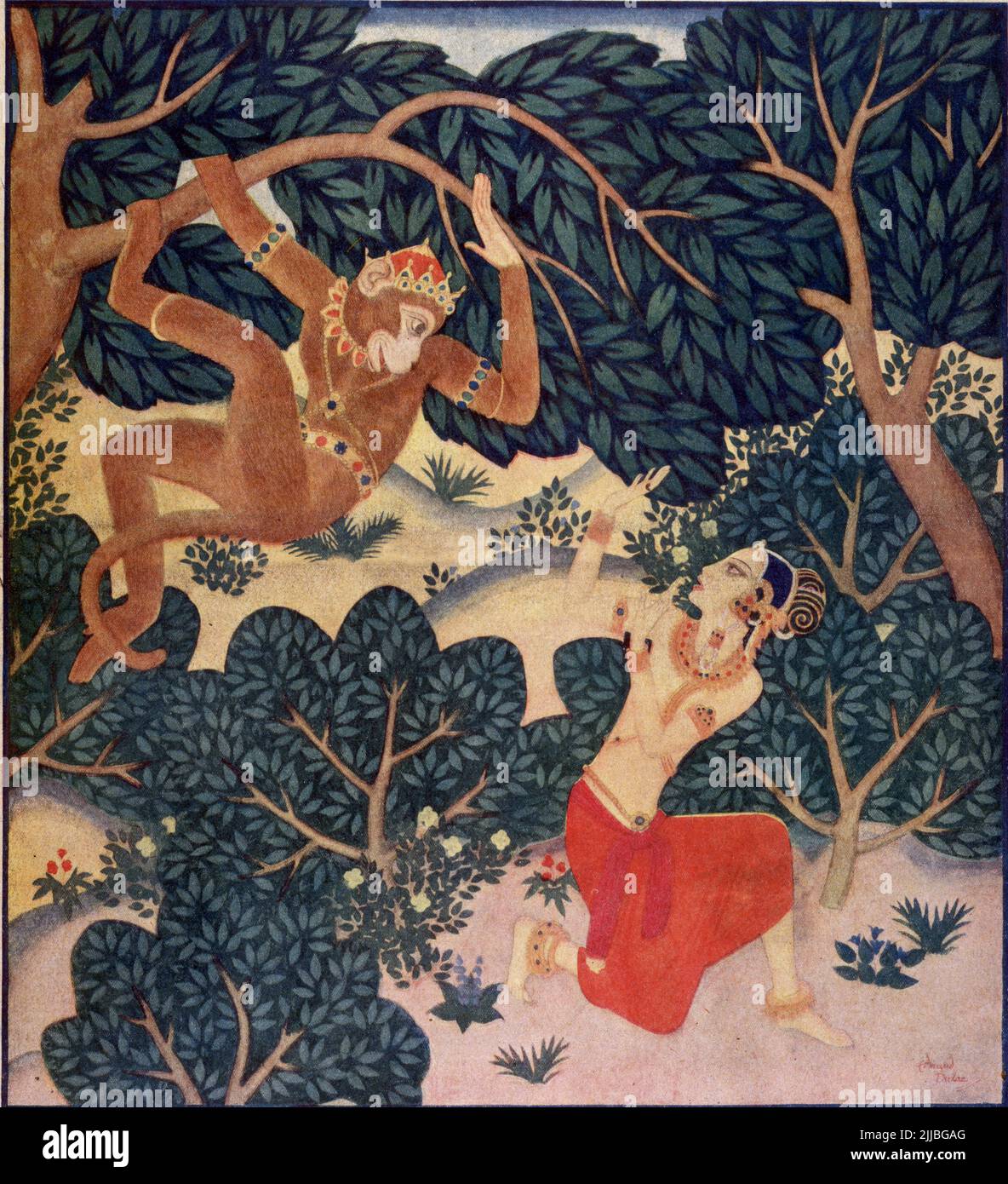 „Hanuman Bids Sita Farewell“, veröffentlicht am 9,1937. Mai im American ...